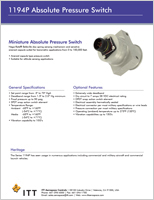 Data Sheets | ITT Aerospace