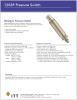 Data Sheets | ITT Aerospace